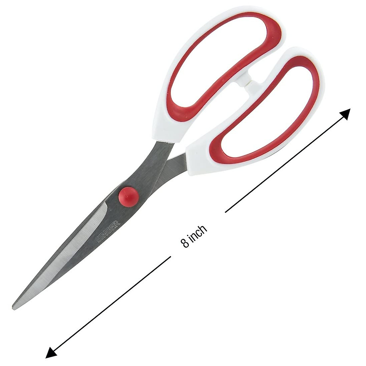 SINGER 00450 8-Inch All Purpose Scissor with Comfort Grip, ,