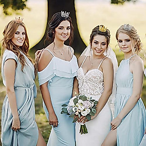 15 Pieces Crown Cake Topper Mini Crown Cupcake Topper Mini Baby Crown Gem Pearl Crown Tiara Cake Topper for Women Lady Girl Birthday Bridal Wedding Royal Themed Party Decorations(Pearl Style)