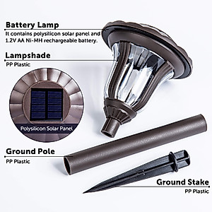 GIGALUMI Solar Pathway Lights, 8 Pack Bright Solar Garden Lights, Solar Powered Walkway Lights, Solar Lights Outdoor Waterproof Solar Path Lights for Yard, Patio, Driveway (Cold White)…