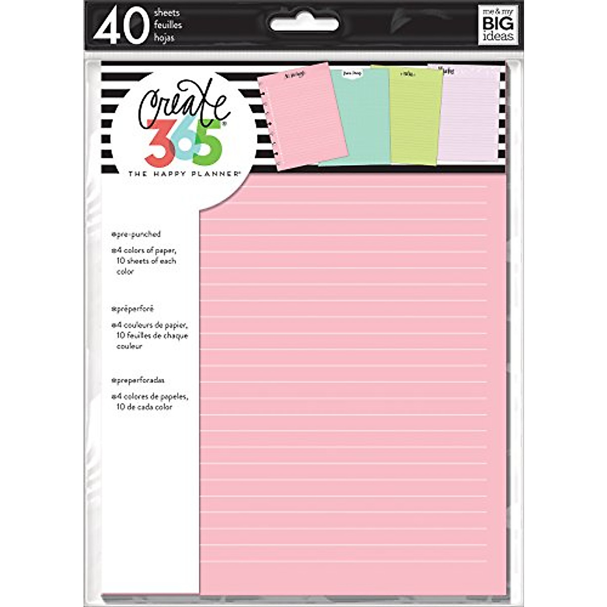 Me & My Big Ideas Happy Planner Fill Paper, Multicolor