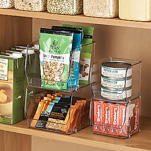 iDesign Recycled Plastic Stackable Open-Front Storage Bin – Linus Collection – Clear