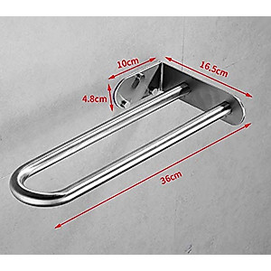 AFLHYJK Metal Wall Mount Towel Rack Holder and Organizer with Storage Shelf for Bathroom Organizing of Washcloths, Hand/Face or Bath Towels