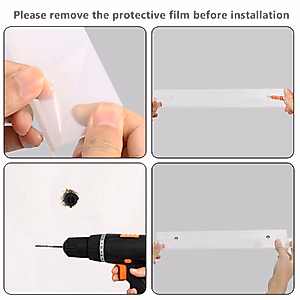 Umirokin 6 Packs Acrylic Nail Polish Rack Wall Mounted Shelf, Clear Nail Polish Wall Holder Display for Paint Perfume Essential Oils Organizer Holds up 54 to 96 Bottles, 15Inch