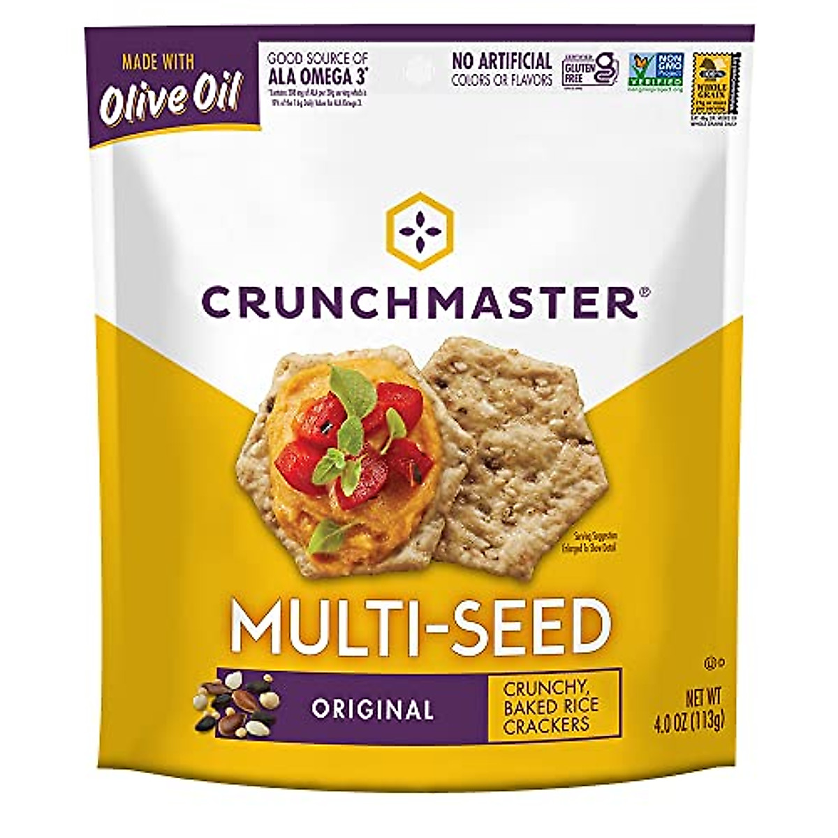 Crunchmaster Multi-Seed Gluten-Free Original, 4 Ounce (Pack of 12)