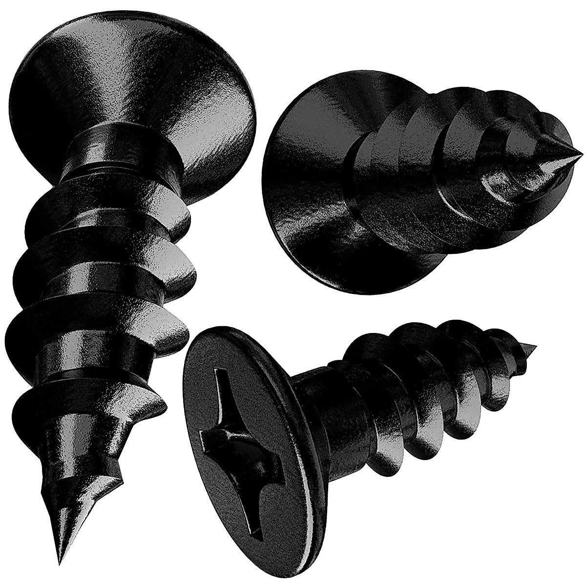 Durable #12 x 5/8" Black Phillips Head Screws 50 Pk. Versatile, Super Small, Coarse-Thread Coated Magnetic Steel Wood Screws Great for Indoor DIY Woodworking Projects, Furniture, and Handiwork
