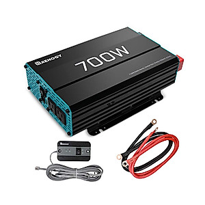 Renogy 700W Pure Sine Wave Inverter 12V DC to 120V AC Converter & KIT-STARTER-100D Starter Kit with 1 Pcs 100W Monocrystalline Panel and 30A PWM Controller Solar Charging, Boats, RV, Off-Grid System