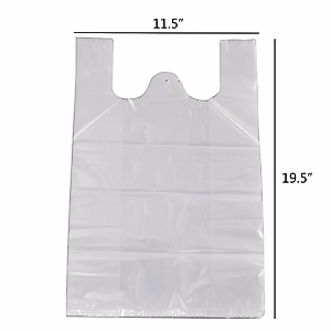 Eagrye Clear Plastic T-Shirt Shopping Bags, Reusable Thank You Bgs (320 Count)