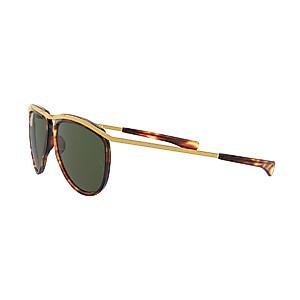 Ray-Ban RB2219 Olympian Aviator Sunglasses, Striped Havana/G-15 Green, 59 mm
