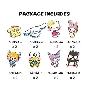 16Set Kawaii Hanging Swirls，Cute Birthday Party Decorations,Kawaii Anime Party Supplies