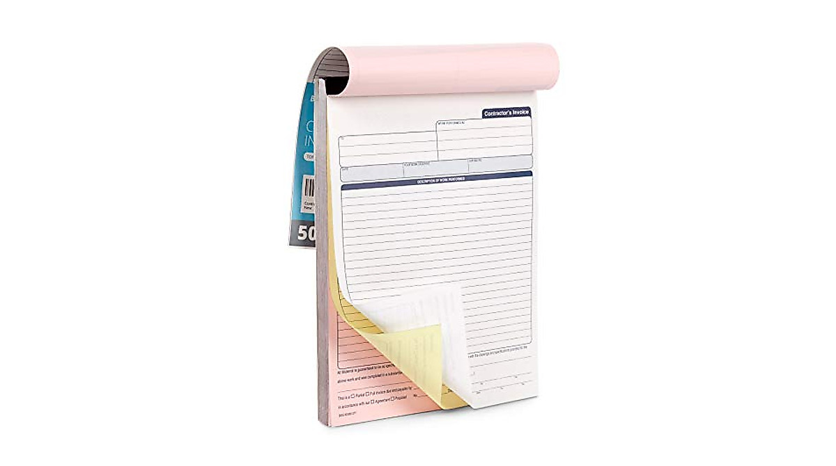 Contractors Invoice & Work Order Book | 3-Part Carbonless