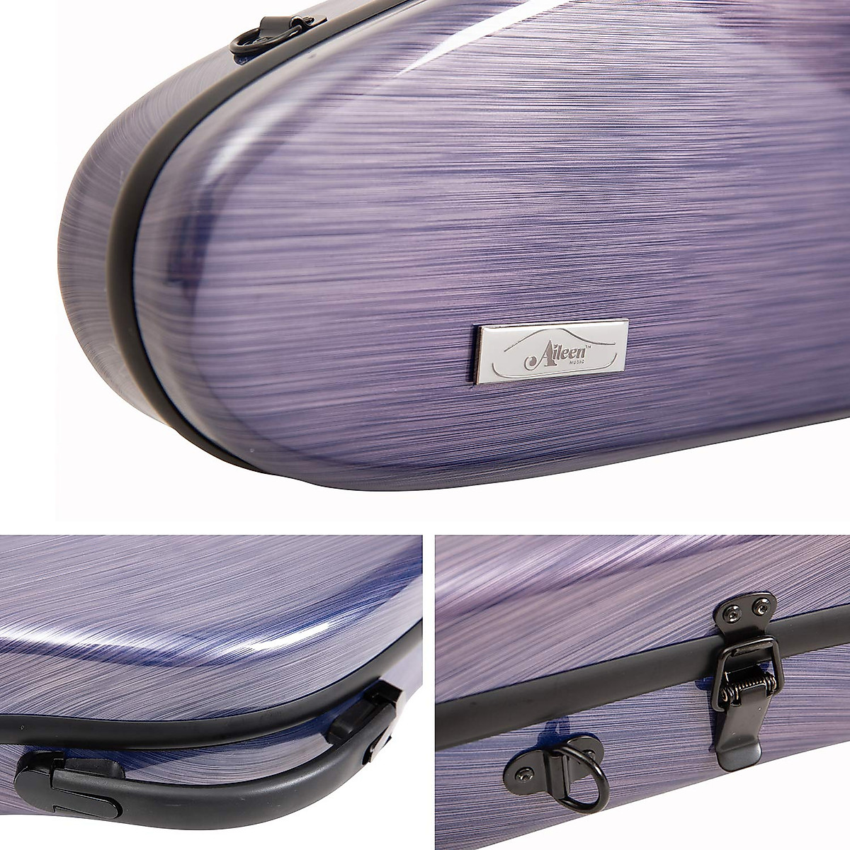 Aileen CSV-F18 Violin Hard Case 4/4 Full Size Luxury with Hygrometer Suspension, Purple