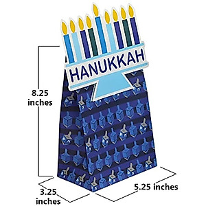 Iconikal Hanukkah Die-Cut Flip Over Treat & Gift Bags, 20-Count
