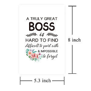 Alzombi Special Boss Birthday Card, Sweet Appreciation Greeting Card for Boss, Retirement Gift for Boss Friend
