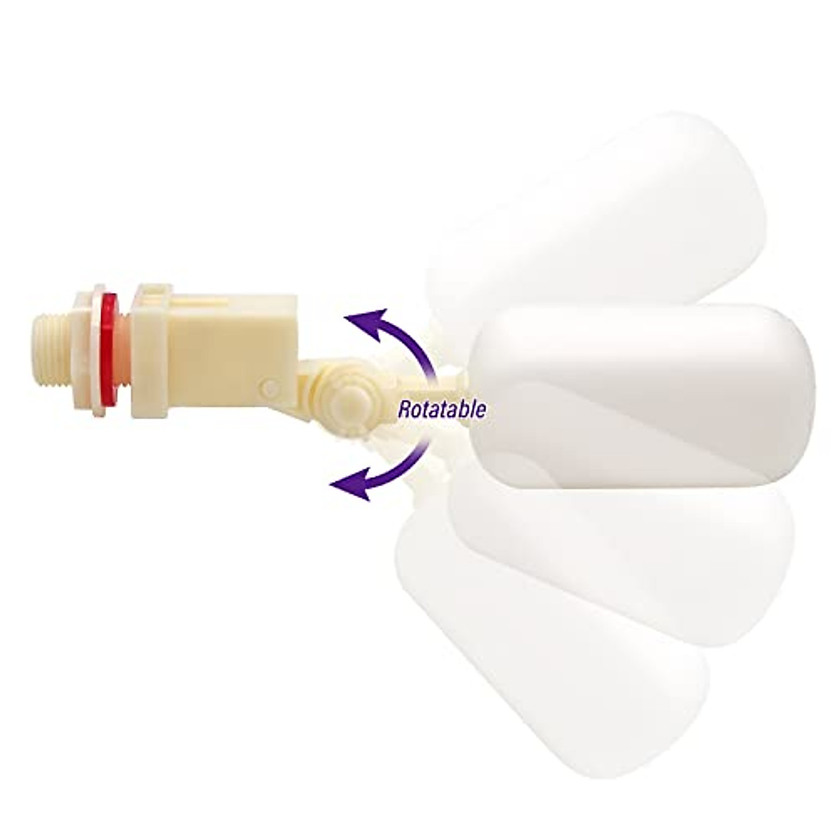 ZHEQOGZH 5 Pieces Float Ball Valve 1/2 Inch Water Float Valve Auto Fill with Adjustable Arm for Water Tank, Livestock Water Trough, Pool, Aquariums, Aquaculture