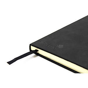 Silvine A5 Executive Soft Feel Notebook Black. 160 Pages (80 Sheets) Ruled with 5mm Squares. Ref 197X (148 x 212mm)