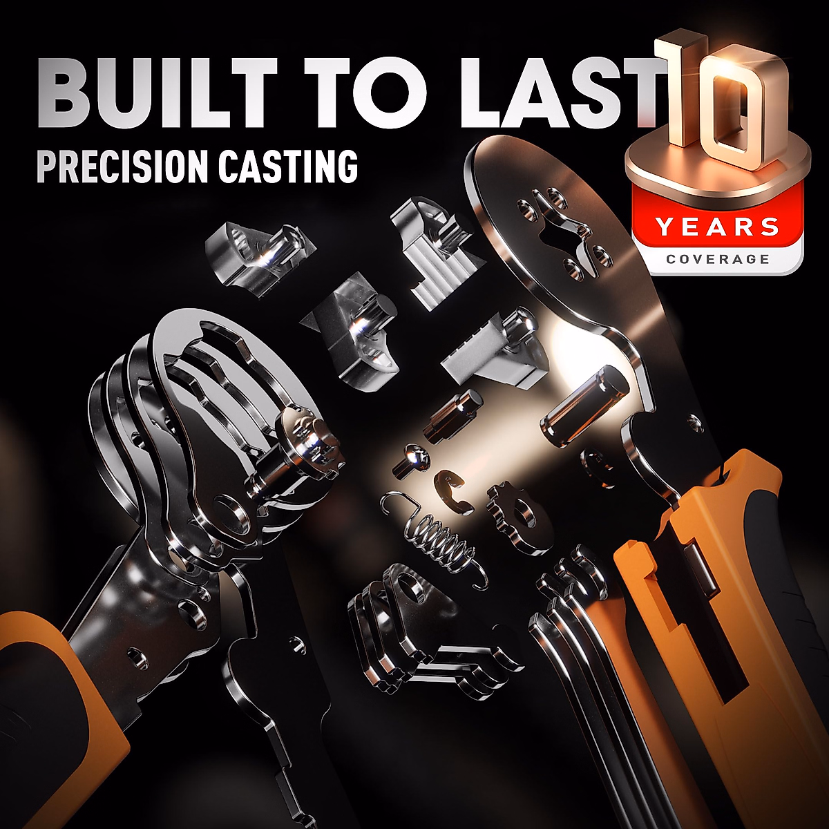 SOMELINE Ferrule Crimping Tool, Ratchet Pliers for AWG23-7 with 23 Sizes Wire End Ferrule Terminals, Quadrilateral Wire Crimp Pliers with Crimp Connectors