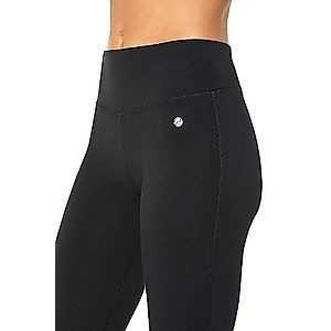 Bally Total Fitness Women's High Rise Tummy Control Bootleg Pant, Black, Medium