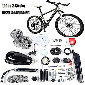 TFCFL 100CC 2-Stroke 36 Tooth Bicycle Engine Kit, Gas Motorized Bike Motor Set, Bike Modified Full Set Petrol Gas Motor Engine Kit for Most 26" /28" Bikes 48km/h (36 Tooth)
