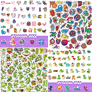 Cute Animal Stickers for Kids,200 Pcs Cute Waterproof Cartoon Stickers Dinosaur Stickers Water Bottle Stickers Waterproof Skateboard Laptop Stickers Computer Phone Stickers for Kids Teens Girls