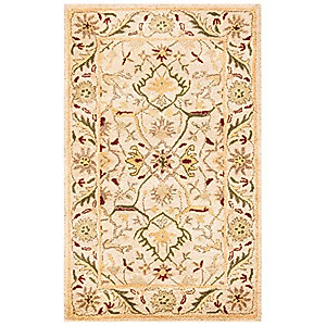 SAFAVIEH Antiquity Collection 2' x 3' Ivory AT14A Handmade Traditional Oriental Premium Wool Accent Rug