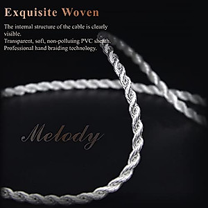 FSIjiangyi IPX Cable IEM OFC Silver IPX Extension Cable IPX in Ear Cable IPX Cable 3.5mm for UE UE6Pro UE11Pro UE Live UE18 UE18+Por Replacement Cable (L-3.5mm Plug)