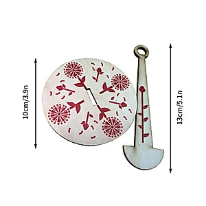 Wooden Wrist Yarn Holder,Portable Wrist Yarn Holder,Wooden Twirling Mechanism Spinning Needles for Knitting Crocheting Presents for Craft Lovers (E)