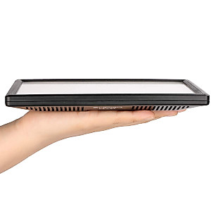 SUPON L122T Ultra-Thin LED Video Light Panel with LCD Display, Dimmable Bi-Color 3300K-5600K, CRI95+ Softer Lighting for YouTube, Studio, Outdoor Shooting, Portraits, Wedding with AC Adapter & Battery