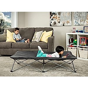 Regalo My Cot Extra Long Portable Bed, Includes Fitted Sheet, Gray 54x28x12 Inch (Pack of 1)