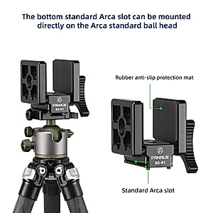 FANAUE GS-01Arca Swiss Rifle Saddle Mount, Hunting Tripod Clamp with Quick Release Plate, Shooting Tripod Rest, Enhanced Accuracy Ball Head & Adapter for Hunting and Shooting