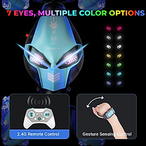 Powerextra Remote Control Car, 4WD 2.4GHz RC Stunt Car, Watch Gesture Sensor Car, Double Sided Rotating Off Road Vehicle 360° Flips with 2 Batteries, Deformable Electric Car Kids Toy Cars - Green