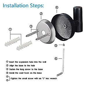 2 Pack Towel Hooks for Bathrooms,Coat Robe Clothes Bath Wall Hooks Wall Mount Heavy Duty Matte Black SUS 304 Stainless Steel Coat Hook, Bathroom Hooks, Kitchen Hooks, Bedroom Hooks(Matte Black)