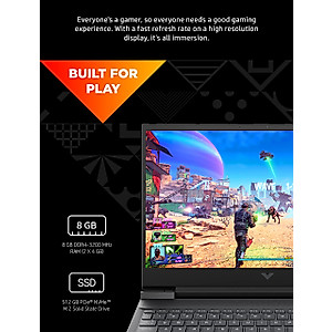 HP by Victus 16.1 FHD Gaming Laptop, NVIDIA GeForce RTX 3050, AMD Ryzen 5 5600H, 8GB RAM, 512GB SSD, Windows 10 Home(16-e0010nr, 2021) (Renewed)