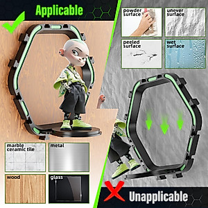 Ninoge 8PCS Riser Display Shelves for Figures, Glow in the Dark shelf for Funko POP Figures, Collectible Figure Display Stands, DIY shape configurations, Black