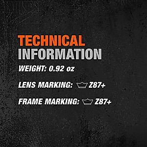 Bollé Safety Standard Issue, RUSH+ SMALL Eye Protection for Military, Tactical and First Responders with Platinum Anti-Fog Coating, Matte Black Frame/CSP lenses