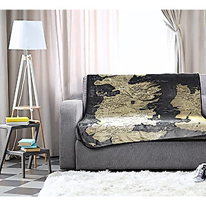Game of Thrones Westeros Throw Blanket - Measures 46 x 60 inches - Fade Resistant Bedding Super Soft Fleece Bedding (Official Game of Throne Product)