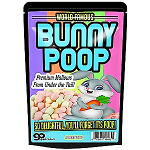 Gears Out Bunny Poop Mallows Candy Gag Funny Easter Basket for Adults Stocking Stuffers Rabbit Poop Colorful Marshmallows for Teens Weird Pranks for Kids