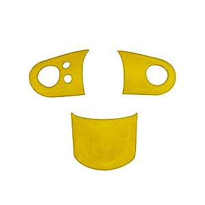 Toworldit Alcantara Steering Wheel Button Trim Cover Compatible with BMW Mini Cooper R50 R52 R53 R55 R56 R57 R58 R59 R60 R61 (Yellow)