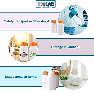 ISOLAB USA - Plastic Lab Chemical Reagent Bottle - HDPE - 500ml/16.9oz - Wide Mouth Sample Sealing Liquid Storage Container 2 Pieces