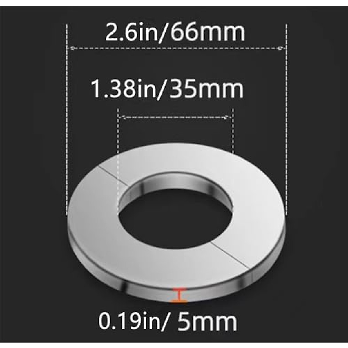 Stainless Steel Wall Split Flange Self-Adhesive tape Round Escutcheon Various pipes Plate Cover for Water Pipe Faucet Decoration Accessories (32mm/1.26in)