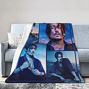 YAVITH Johnny Depp Blanket Throws,Johnny Depp Posters,Johnny Depp Merchandise Gifts for Women 50x40 in