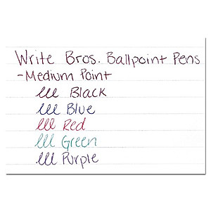 Paper Mate 3341131 Write Bros Stick Ballpoint Pen, Green Ink, 1mm, Dozen