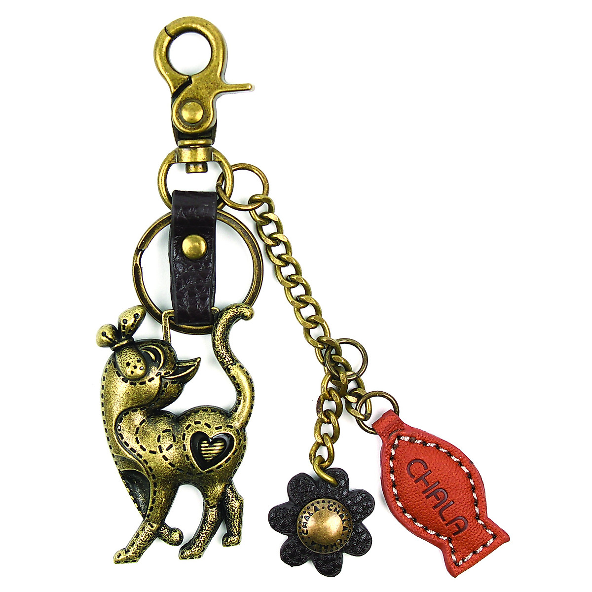 CHALA Denim Convertible Stripe Work Tote in Navy Blue (Metal Slim Cat)