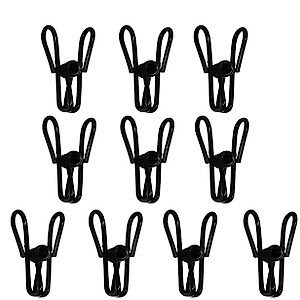 20 Pcs 2 Inch Black and White Chip Clips, PVC Coating High Elasticity Strength Steel Clothes Pins, Food Clips and Bag Clips