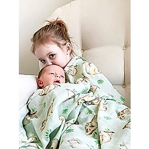 immispace - Ultra Soft Swaddle Blanket | Muslin Blankets for Girls & Boys | Newborns & Infants Gifts | 30% Organic Cotton + 70% Rayon | Large 47" x 47" | Machine Washable (Fire Truck)