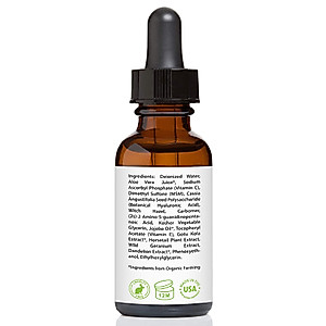 Vitamin C Serum for Face 20% with Hyaluronic Acid & Vitamin E, 1 fl. oz.
