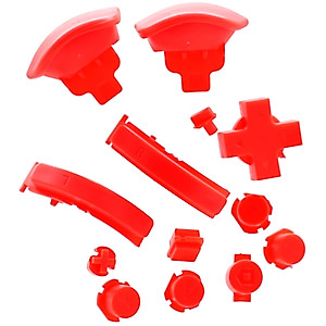 Deal4GO Button set with ABXY D-Pad Home Capture L R ZR ZL Triggers replacement for Nintendo Switch Lite Plastic (Red)