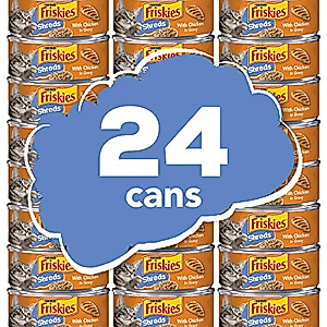Purina Friskies Gravy Wet Cat Food, Shreds With Chicken - (24) 5.5 oz. Cans