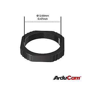 Arducam Ultra Wide Angle M12 Lens, 1/2.5" 1.7mm Focal Length Lens with Lens Holder for Arduino and Pi Camera, CCTV Security Camera