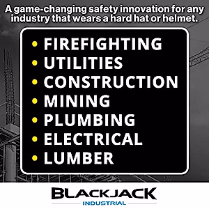 Blackjack Industrial BJi001 Hard Hat Clips for Headlamp, Lights, & Goggles| Fits All Hard Hats & Helmets | Heat Resistant for Mining, Oil and Gas, Utilities, and Construction Workers (Pack of 4 Clips)