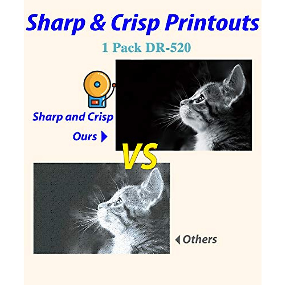 1-Pack ColorPrint Compatible DR520 Drum Unit Replacement for Brother DR-520 Imaging DR 520 fit for TN550 TN580 Toner HL-5250DN HL 5340D 5250DN 5370DW MFC-8890DW MFC 8860DN 8480DN 8680DN 8890DW Printer